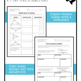 Angle Relationships Unit 8th Grade TEKS - Maneuvering the Middle