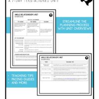 Angle Relationships Unit 8th Grade TEKS - Maneuvering the Middle