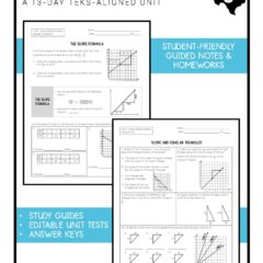 Linear Relationships Unit 8th Grade TEKS - Maneuvering the Middle