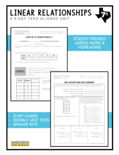 Linear Relationships Unit 7th Grade TEKS - Maneuvering the Middle