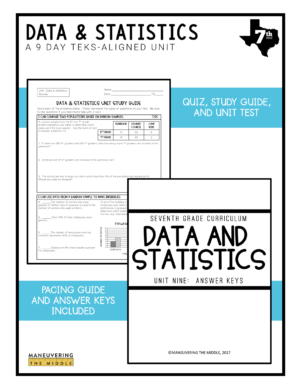 Data and Statistics Unit 7th Grade TEKS - Maneuvering the Middle