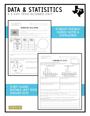 Data and Statistics Unit 7th Grade TEKS - Maneuvering the Middle