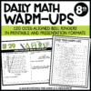 Daily Math Warm-Ups 8th Grade CCSS - Maneuvering the Middle