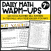 Daily Math Warm-Ups 7th Grade CCSS - Maneuvering the Middle
