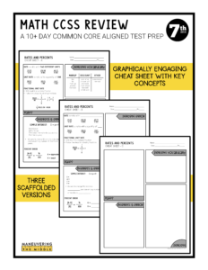 Test Prep Unit 7th Grade CCSS - Maneuvering the Middle