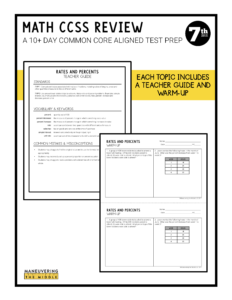 Test Prep Unit 7th Grade CCSS - Maneuvering the Middle