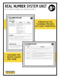 Real Number System Unit 8th Grade CCSS - Maneuvering the Middle