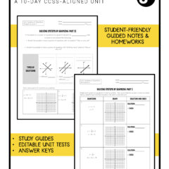 Systems of Equations Unit 8th Grade CCSS - Maneuvering the Middle
