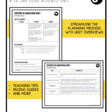 Systems of Equations Unit 8th Grade CCSS - Maneuvering the Middle