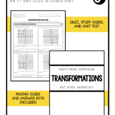 Transformations Unit 8th Grade CCSS - Maneuvering the Middle