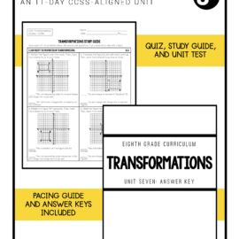 Transformations Unit 8th Grade CCSS - Maneuvering the Middle