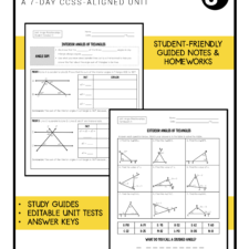 Angle Relationships Unit 8th Grade CCSS - Maneuvering the Middle
