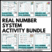 Real Number System Activity Bundle 8th Grade - Maneuvering the Middle