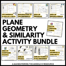 Plane Geometry and Similarity Activity Bundle 7th Grade - Maneuvering ...