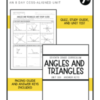 Angle Measures and Triangles Unit 7th Grade CCSS - Maneuvering the Middle
