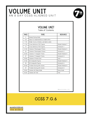 Volume Unit 7th Grade CCSS - Maneuvering the Middle