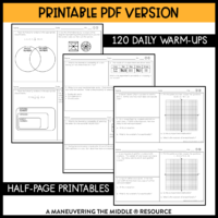 Daily Math Warm-Ups 7th Grade TEKS - Maneuvering the Middle