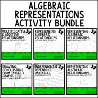Algebraic Representations Activity Bundle 6th Grade TEKS - Maneuvering ...