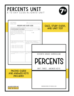 Percents Unit 7th Grade CCSS - Maneuvering the Middle
