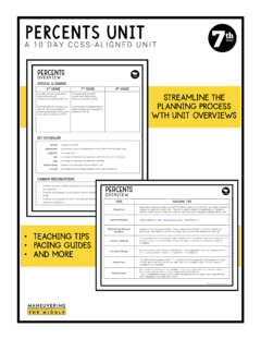 Percents Unit 7th Grade CCSS - Maneuvering the Middle