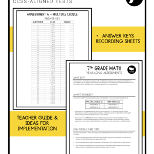 Year-End Assessments 7th Grade CCSS - Maneuvering the Middle
