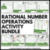 Rational Number Operations Activity Bundle 7th Grade - Maneuvering the ...