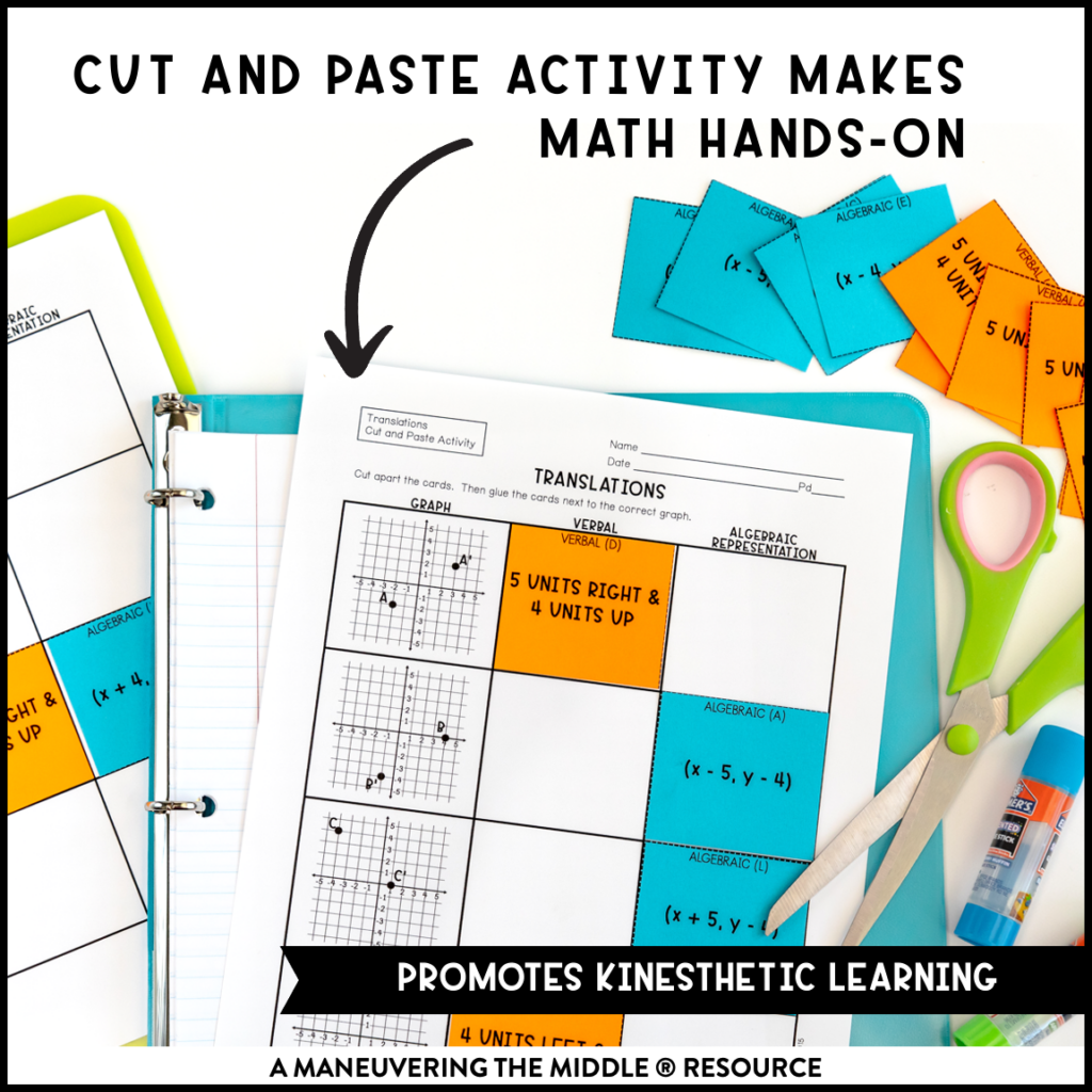 Transformations Activity Bundle 8th Grade - Maneuvering the Middle