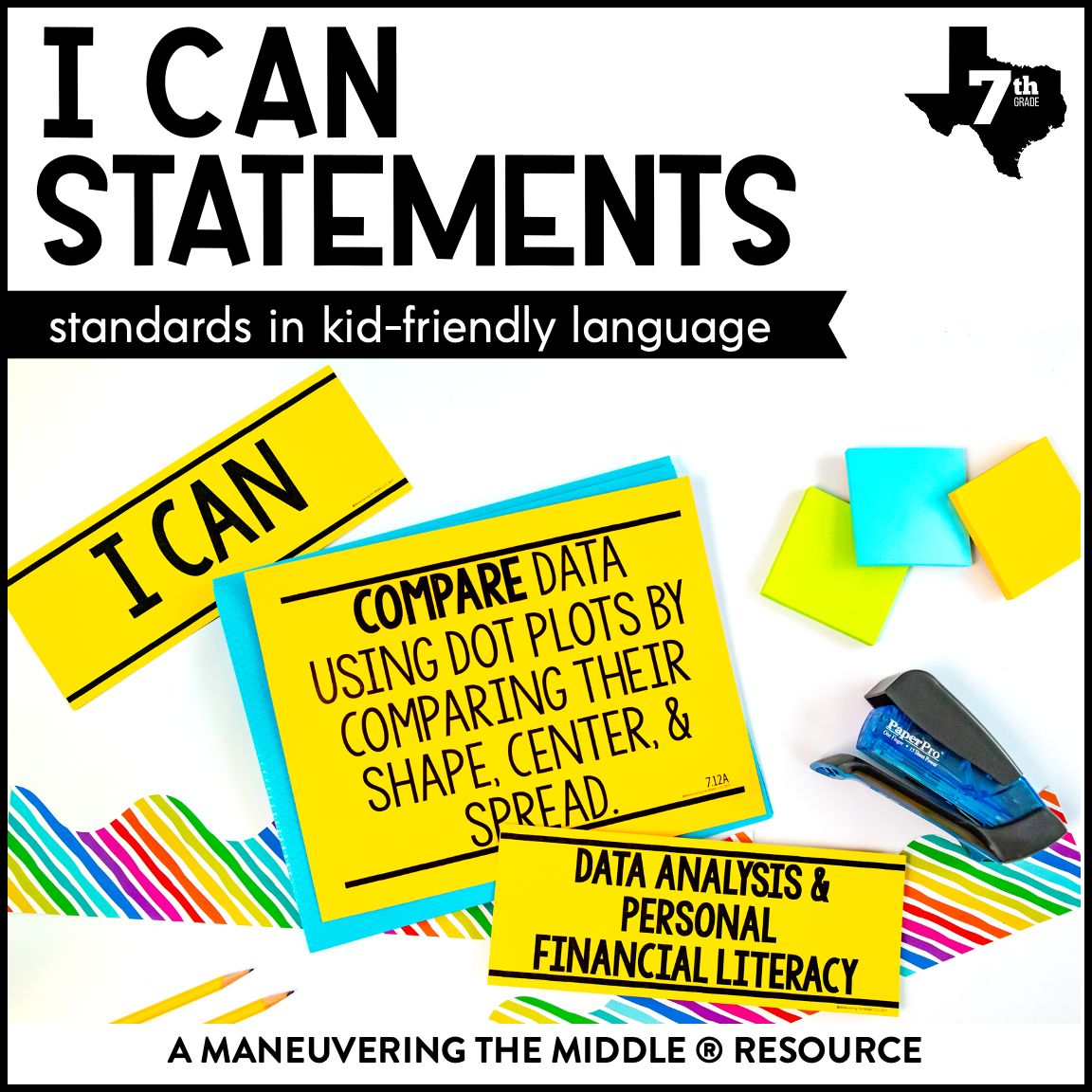 I Can Statements 7th Grade TEKS Maneuvering The Middle