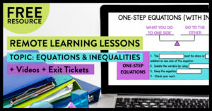 Free Remote Learning Math Lessons - Maneuvering the Middle
