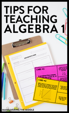 3 Tips for Teaching Algebra 1 - Maneuvering the Middle