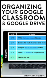 Google Drive & Google Classroom Tips - Maneuvering the Middle
