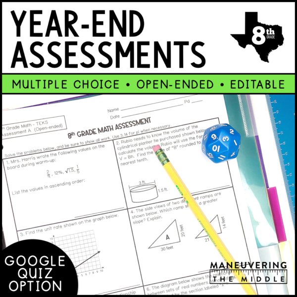 Year-End Assessments 8th Grade TEKS - Maneuvering the Middle