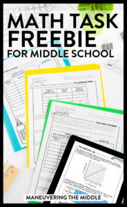 Free Math Performance Tasks for Middle School - Maneuvering the Middle