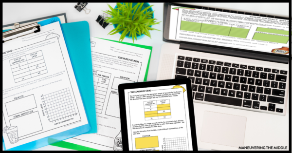 Free Math Performance Tasks for Middle School - Maneuvering the Middle