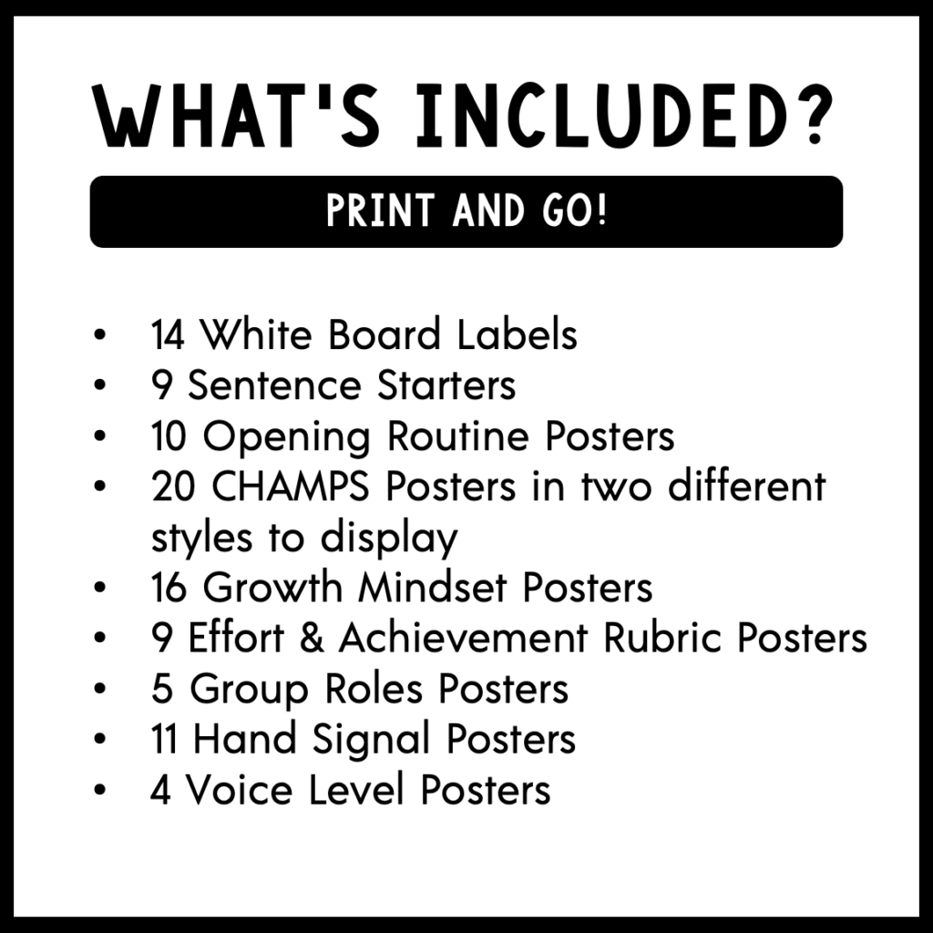 Printable Classroom Poster Pack for Middle School - Maneuvering the Middle