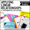 Applying Linear Relationships Activity Bundle Algebra 1 - Maneuvering ...