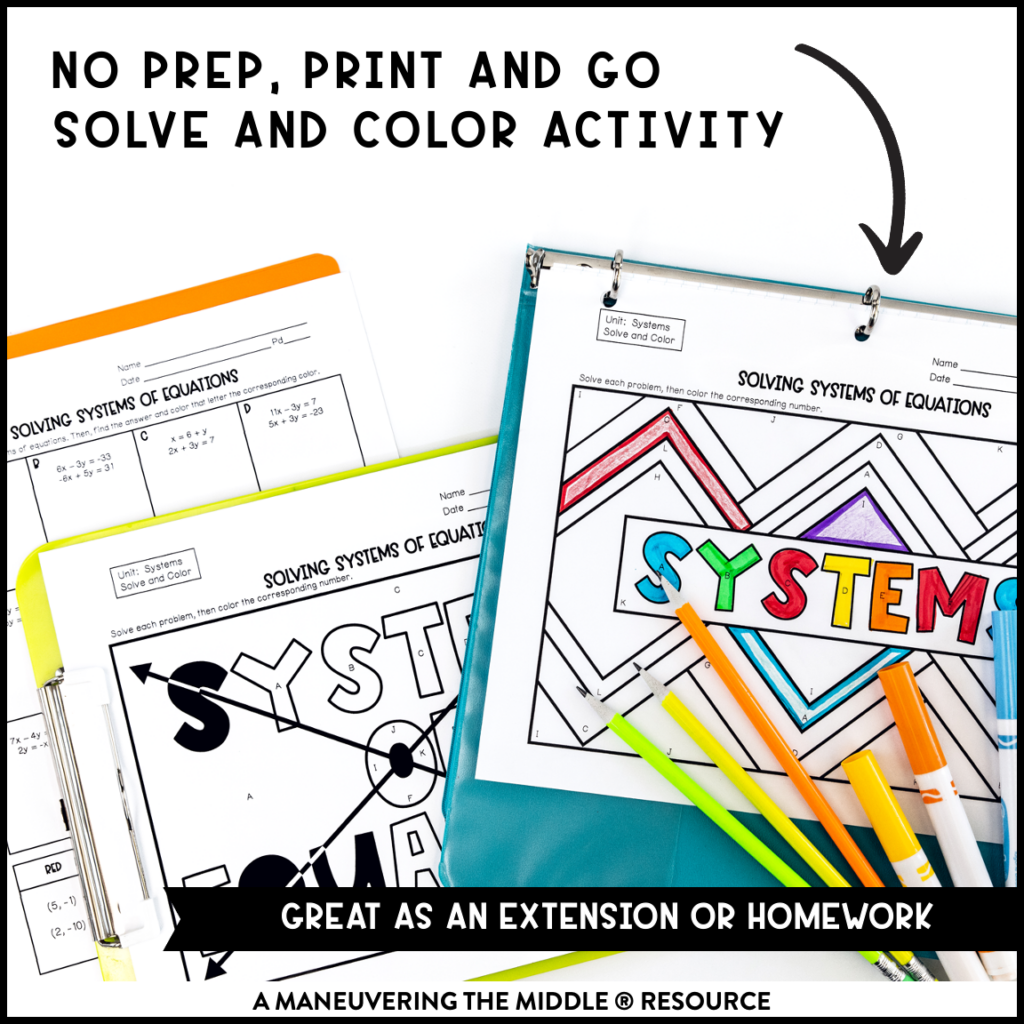 Systems Activity Bundle Algebra 1 - Maneuvering the Middle