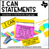 I Can Statements Algebra 1 TEKS - Maneuvering the Middle