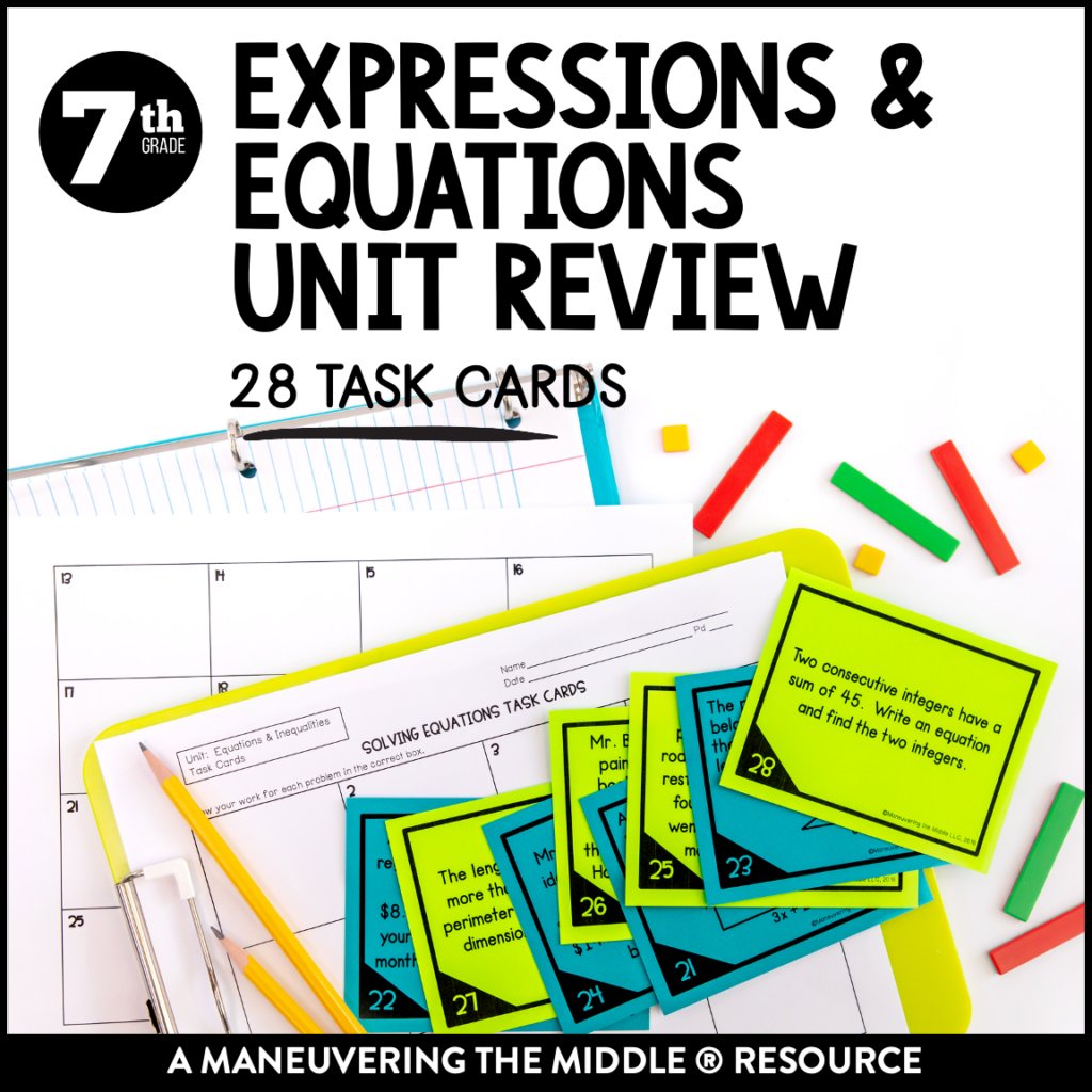 10 Ways to Use Task Cards in Your Classroom - Maneuvering the Middle
