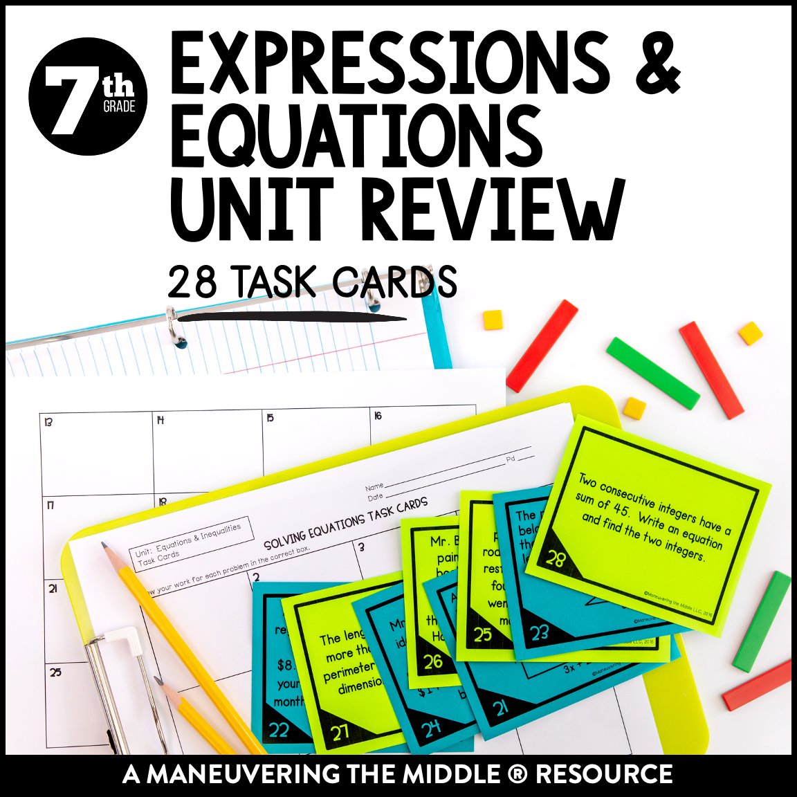 10 Ways to Use Task Cards in Your Classroom - Maneuvering the Middle