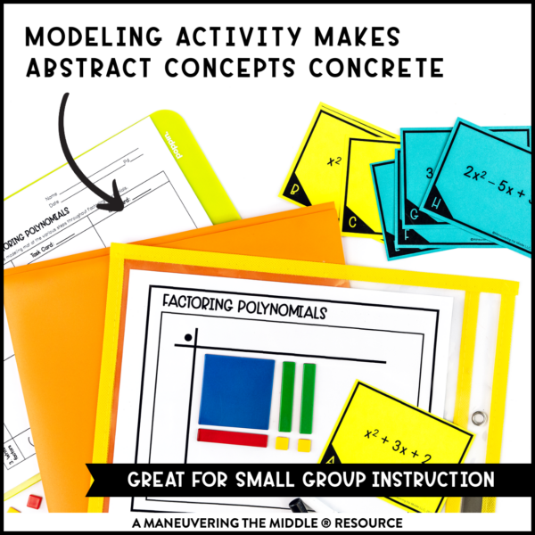 Factoring Polynomials Activity Bundle Algebra 1 - Maneuvering the Middle