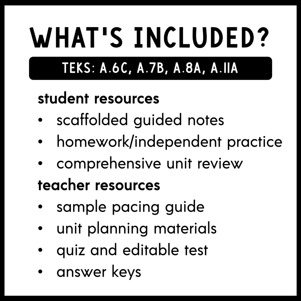 Solving Quadratic Equations Unit Algebra 1 TEKS Maneuvering The Middle solving-quadratic-equations-unit-algebra-1-teks-maneuvering-the-middle