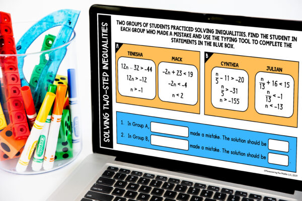 Free Digital Math Activities - Maneuvering the Middle