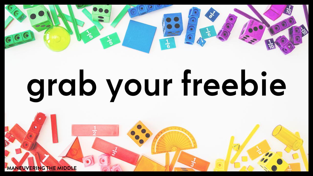 Free Digital Math Activities - Maneuvering the Middle