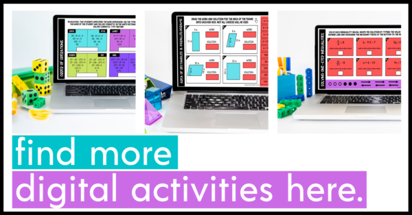 Free Digital Math Activities - Maneuvering the Middle