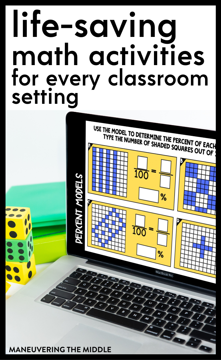 Free Digital Math Activities - Maneuvering the Middle