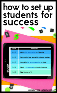 2 Tips to Set Students Up for Success - Maneuvering the Middle