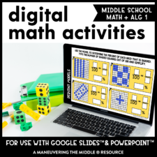 Free Math Performance Tasks for Middle School - Maneuvering the Middle