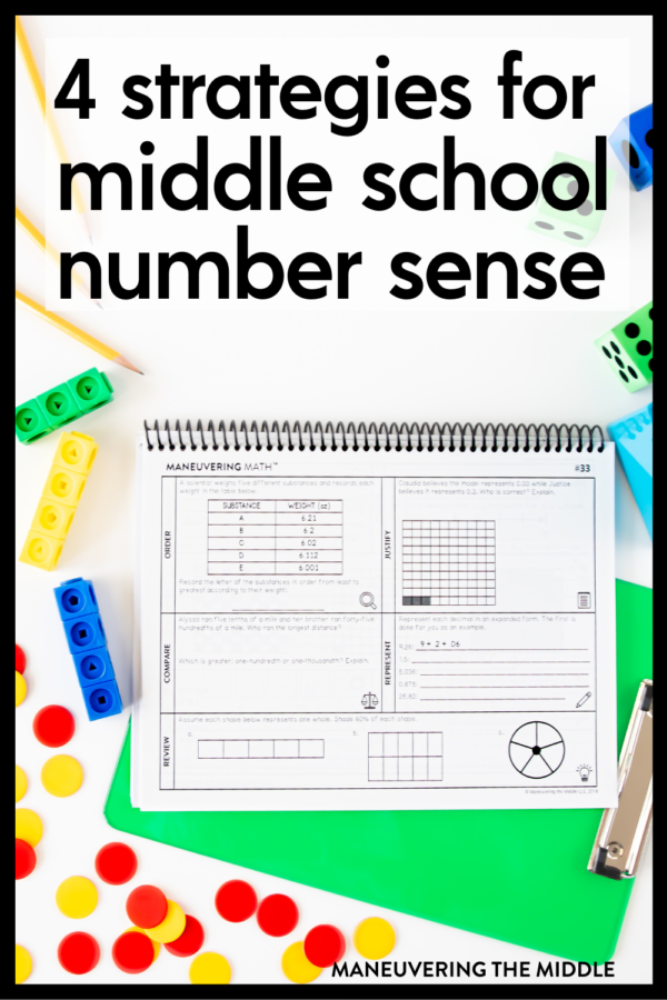 Strategies to Build Middle School Number Sense - Maneuvering the Middle