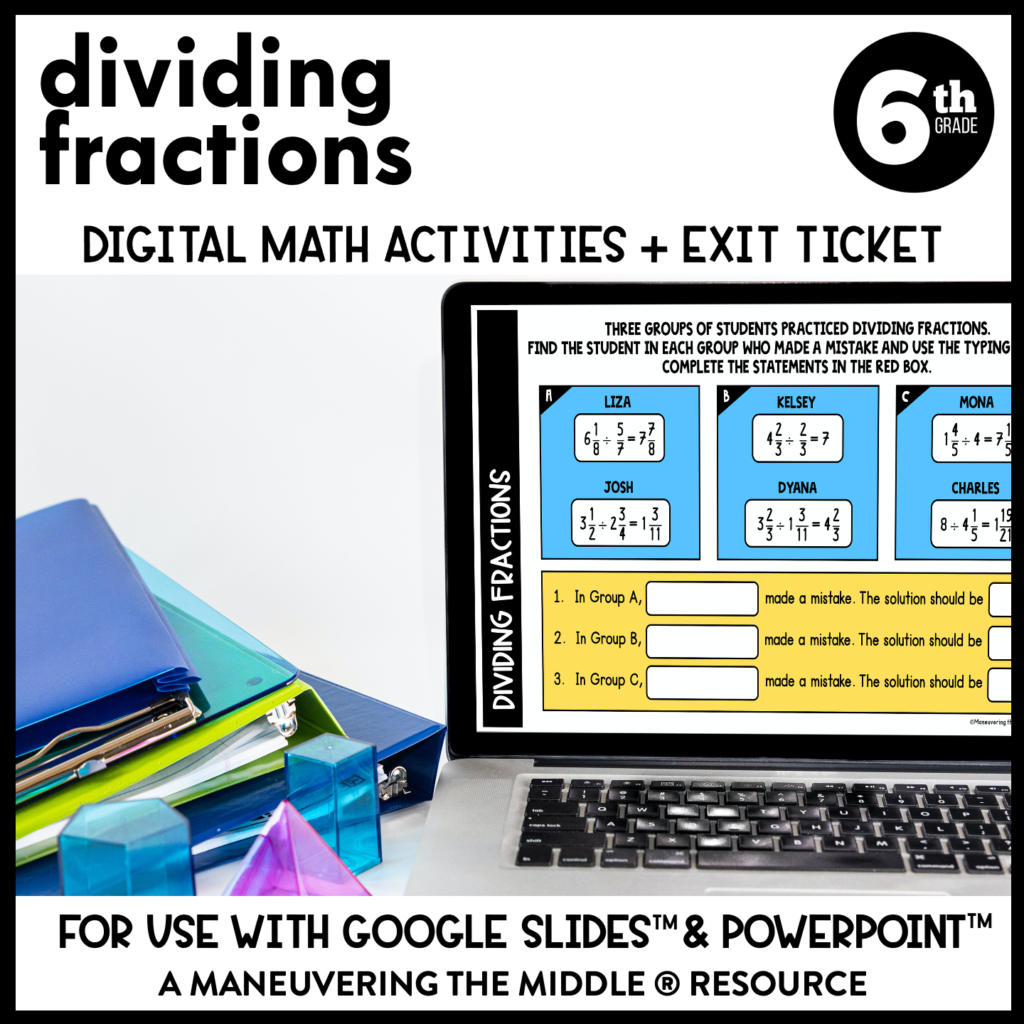 How to Teach Dividing Fractions - Maneuvering the Middle